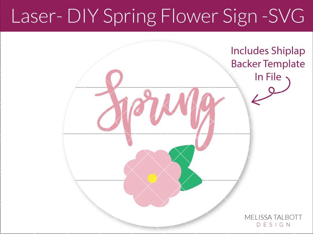 Spring Sign SVG Laser Cut Files Shiplap Home Decor Designs - Etsy