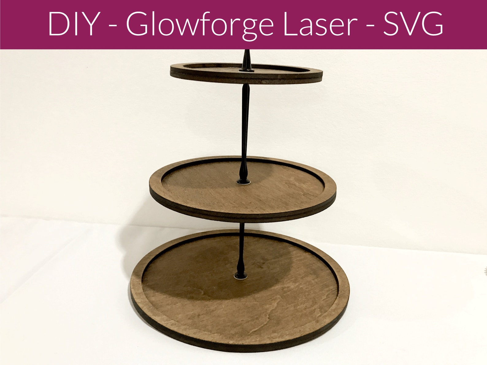 Tiered Tray SVG, Riser Plans Laser Cut Files, Circle Shape Plans ...