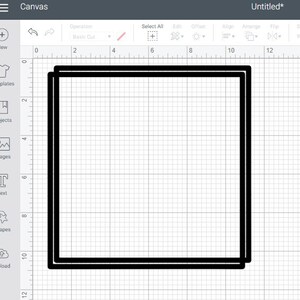 Double Square Border SVG Bundle, Overlapping Squares Template, Diy ...