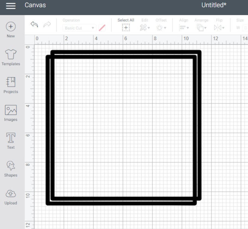 Double Square Border SVG Bundle Overlapping Squares Template - Etsy