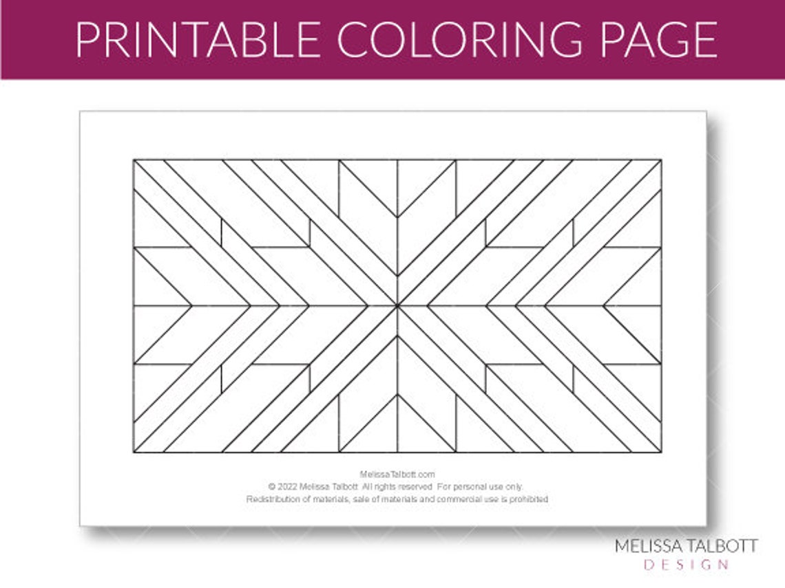 Printable Mosaic Line Art Adult Coloring Page Minimalist Barn - Etsy