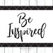 Be Inspired SVG File for Iron on T-shirt Graphics, DIY Home Decor ...