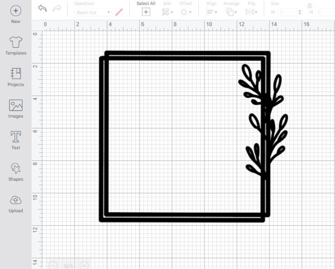 Double Square Border SVG Overlapping Squares Template Diy - Etsy