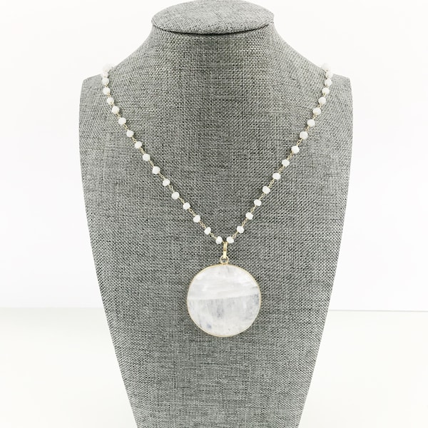 Large Round Pendant - Etsy