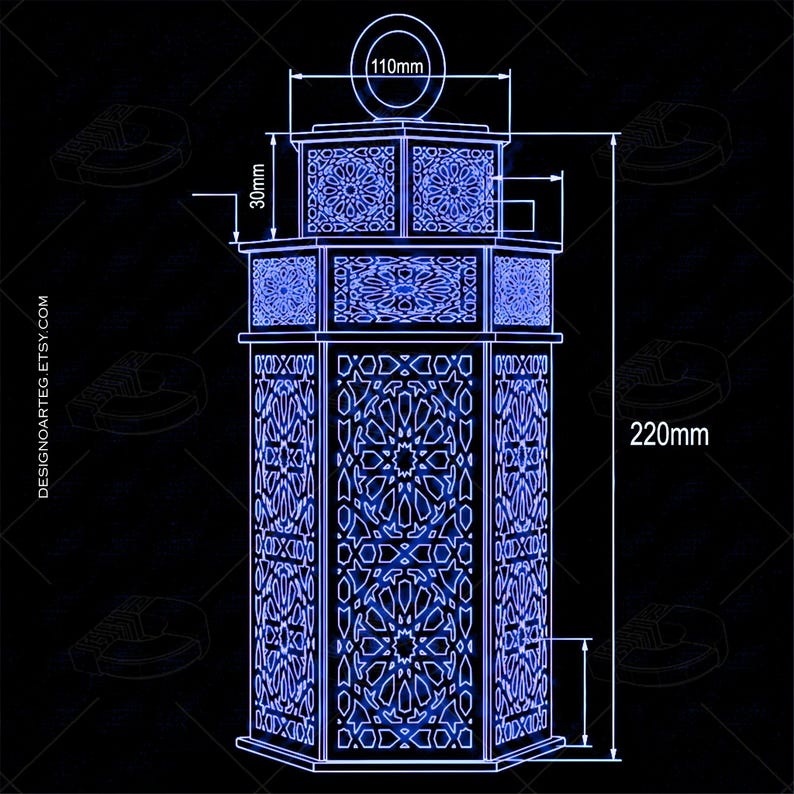 Ramadan Decoration Laser Cut Lantern SVG | Islamic Light Decor Digital ...