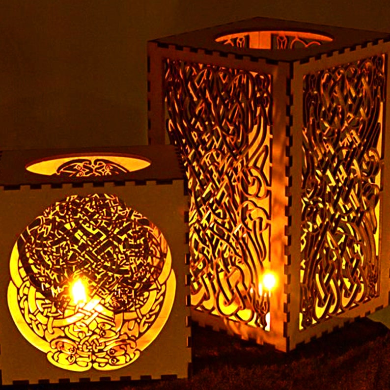 30 Wooden Lamp Design 3 Digital File for Laser Cut CNC - Etsy