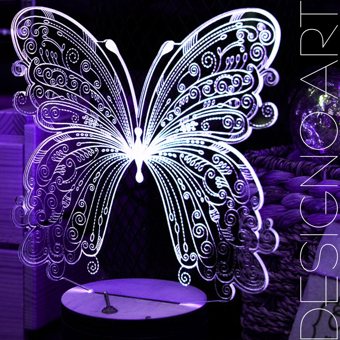 3d Illusion Lamp Svg New 100 Night Light Acrylic Files - Etsy