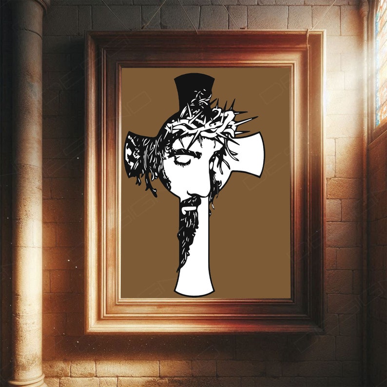 Wooden Jesus Cross Design Laser Cut File for Glowforge, Cricut SVG, CDR ...
