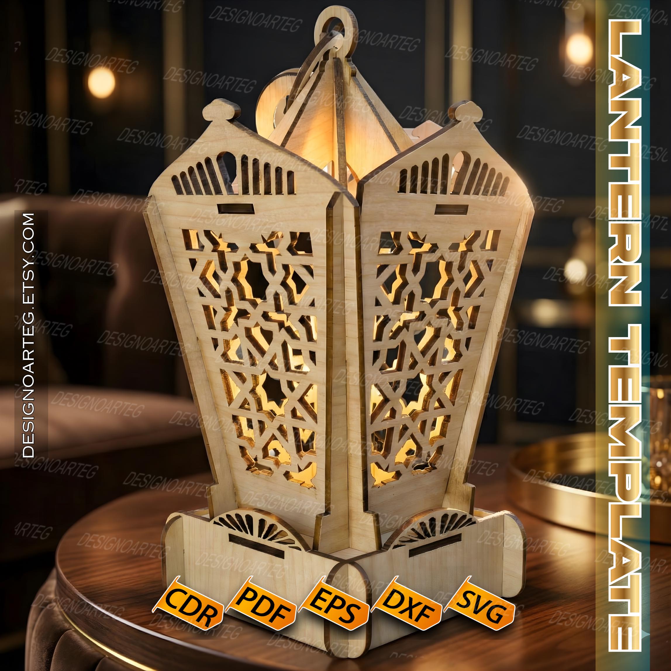 Ramadan Lantern Digital File for Laser Cut Modern Islamic Decor L SVG ...