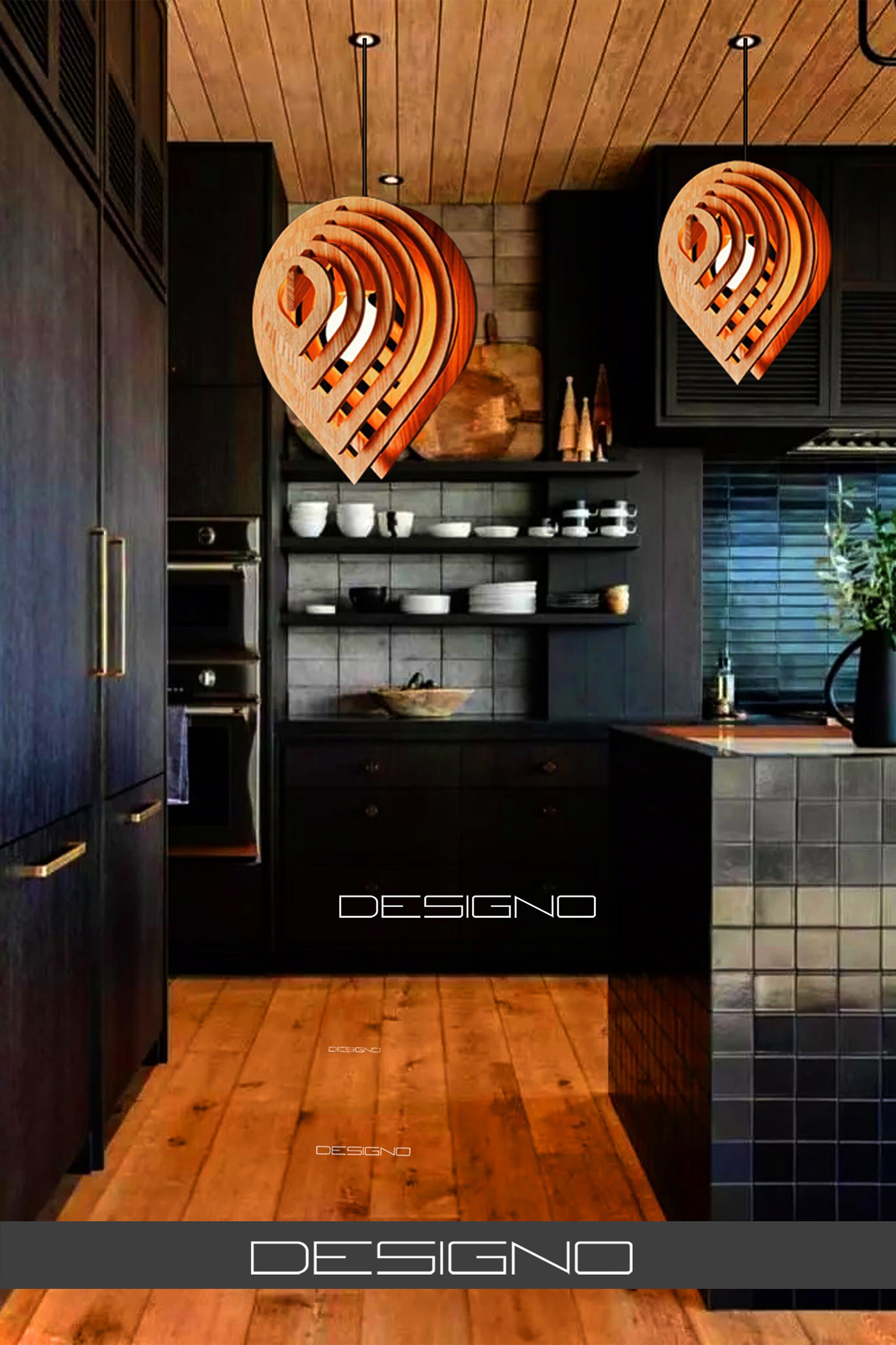 4 nature-inspired Laser-cut Wooden Lamp Design Digital File - Etsy