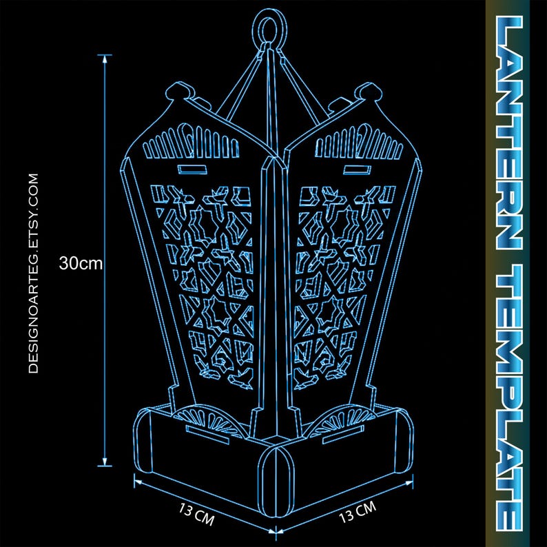 Ramadan Lantern Digital File for Laser Cut Modern Islamic Decor L SVG ...