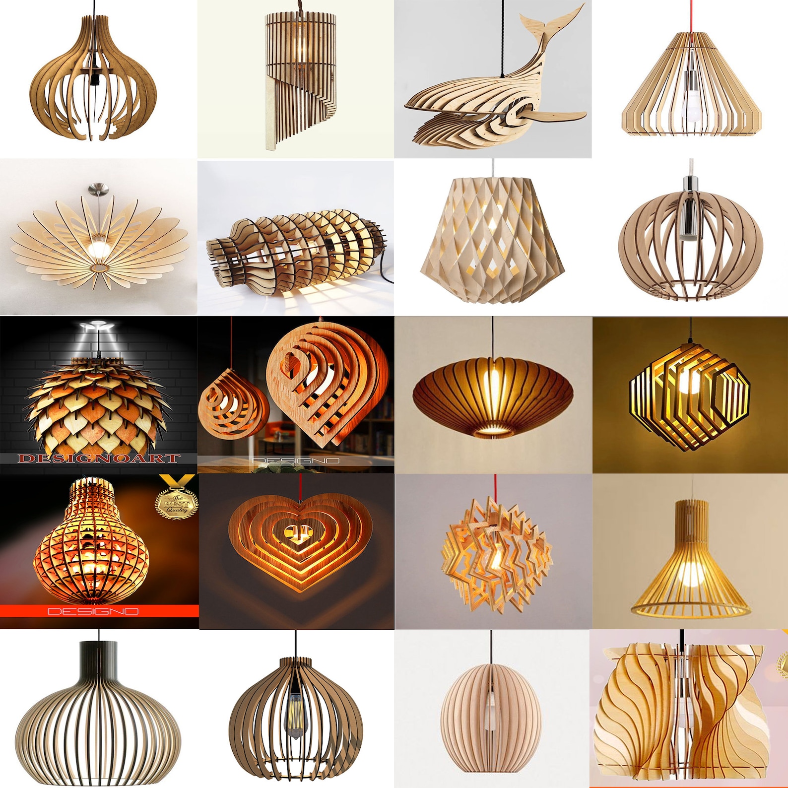 20 Wooden Lamp Design Digital File for Laser Cut and CNC - Etsy