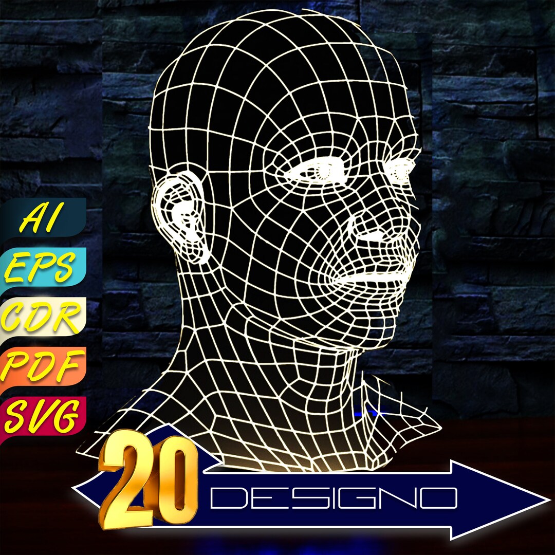 3D Illusion Lamp Svg | Laser Cut Night Light | Acrylic Led Lamp File ...