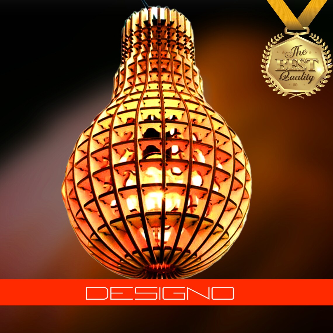 Modern Wood Art Wooden Lamp Design Template for Laser Digital Downloads ...