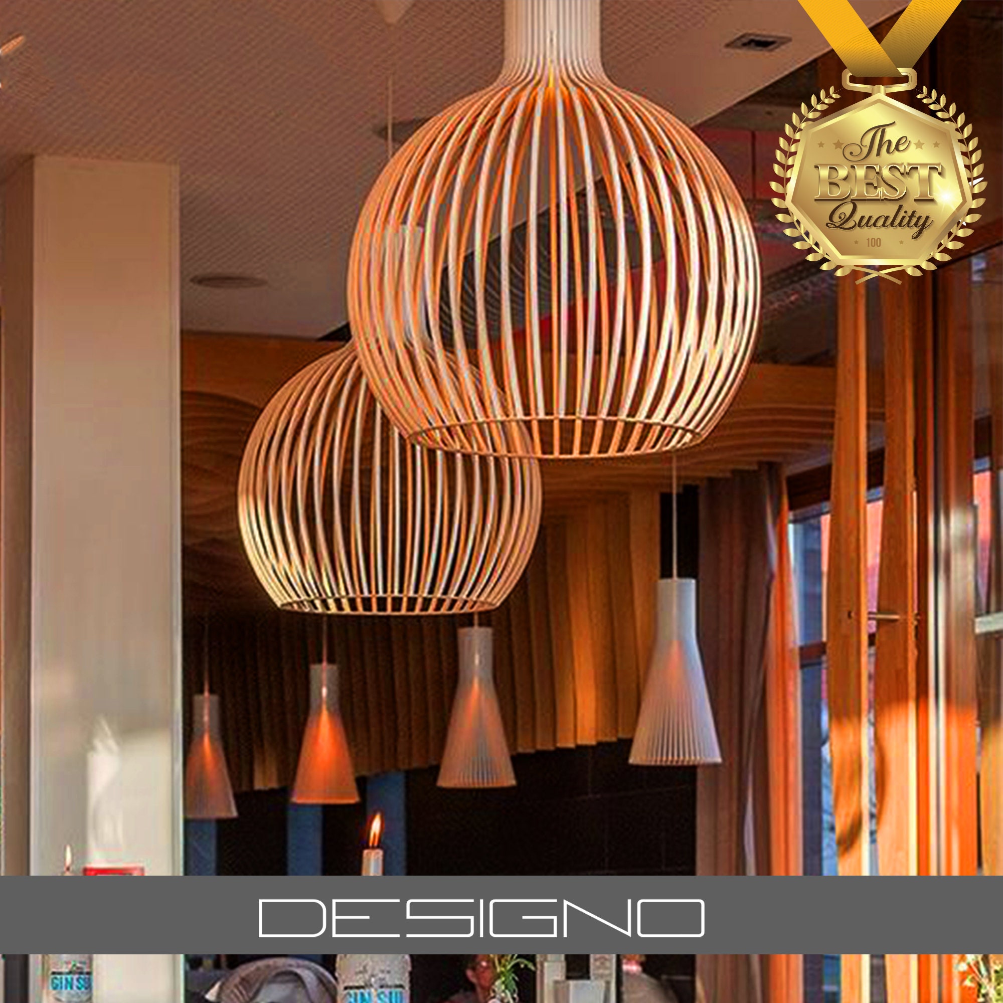 4 nature-inspired Laser-cut Wooden Lamp Design Digital File - Etsy