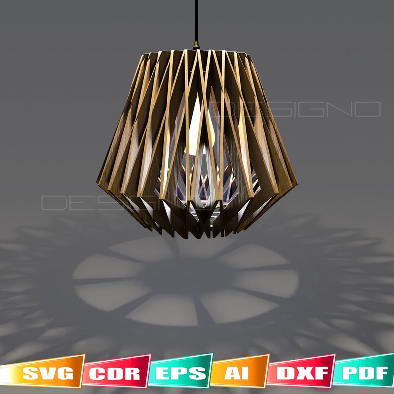 Hanging Lamp SVG Laser Cut Pendant Lamp Shade Unique - Etsy