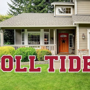 ROLL TIDE YARD Letters Alabama Crimson Tide Football Yard - Etsy