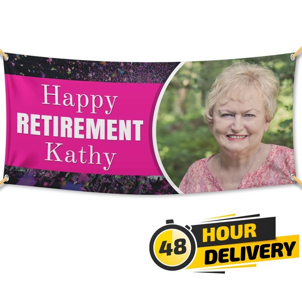 Retirement Banner - Etsy