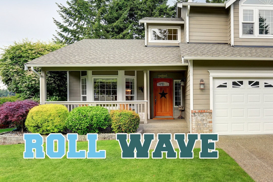 ROLL WAVE Yard Letters - Tulane Green Wave - Football Yard Card - Game ...