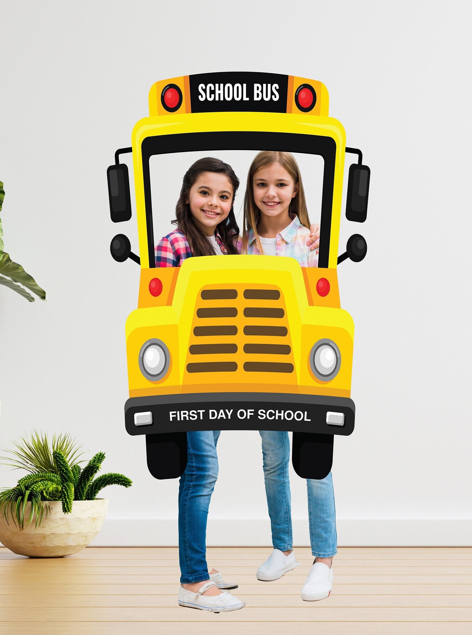 Personalized School Bus Photo Selfie Frame, Back to School Selfie Frame ...