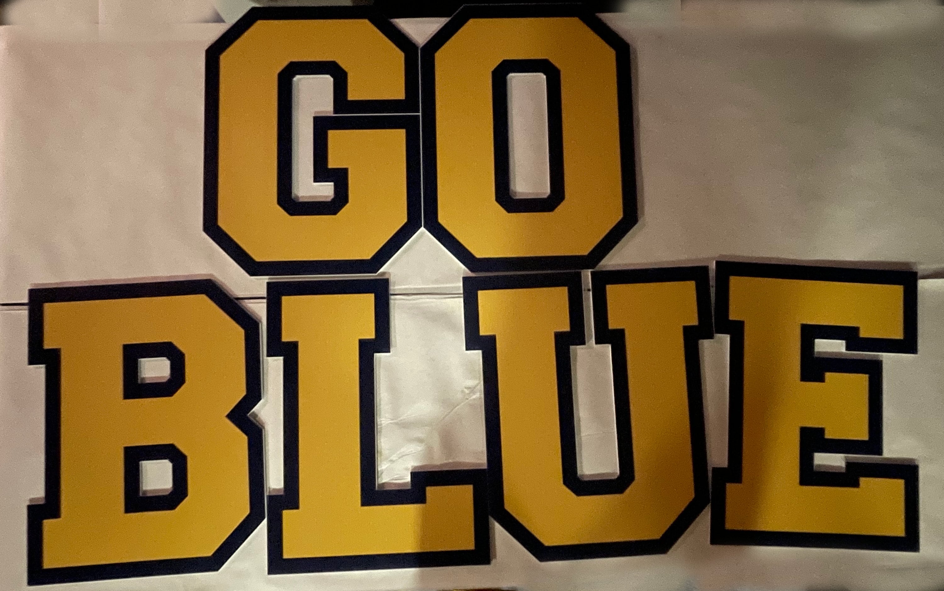 GO BLUE Yard Letters - University of Michigan Wolverines - Football ...