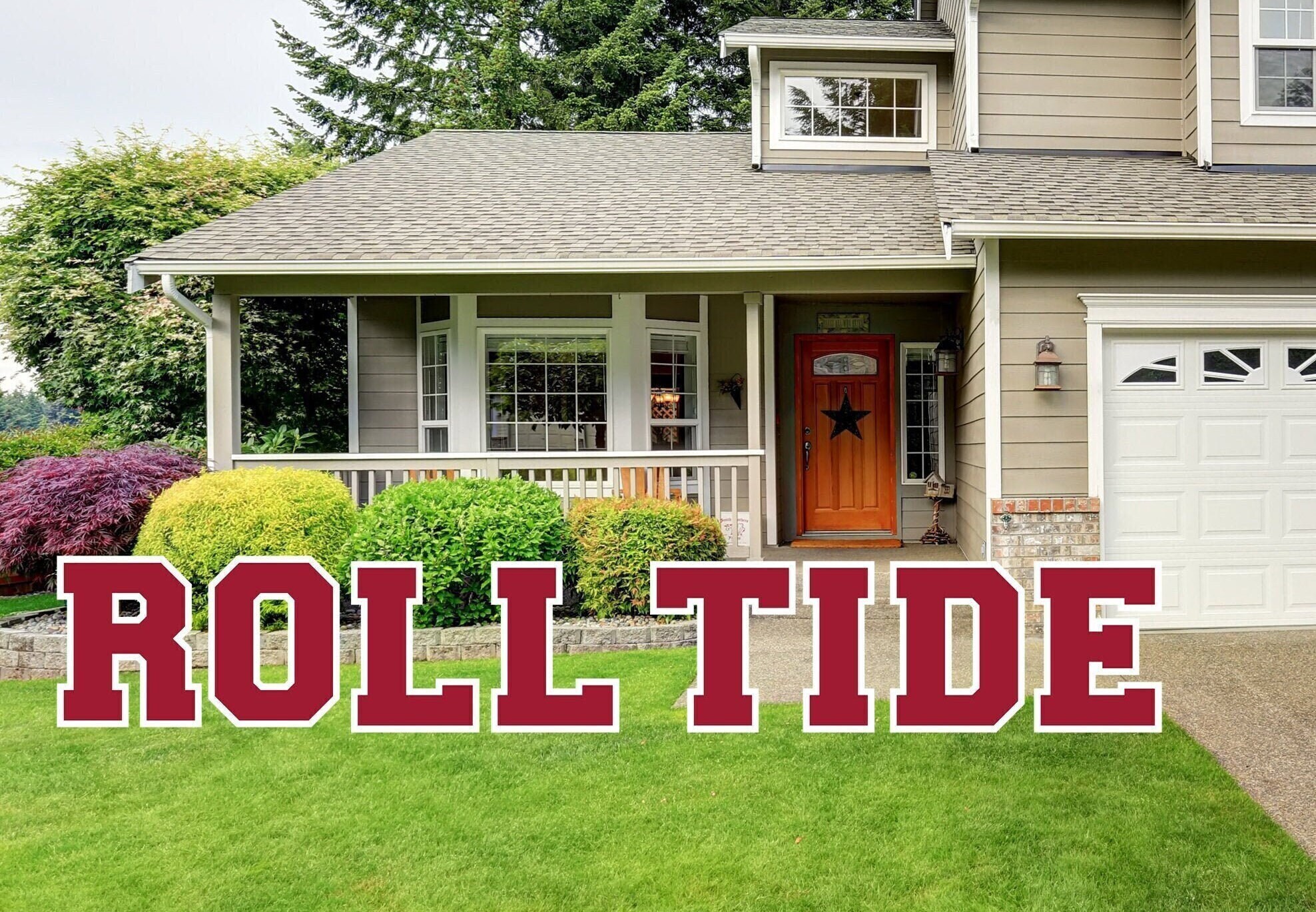 ROLL TIDE YARD Letters Alabama Crimson Tide Football Yard - Etsy