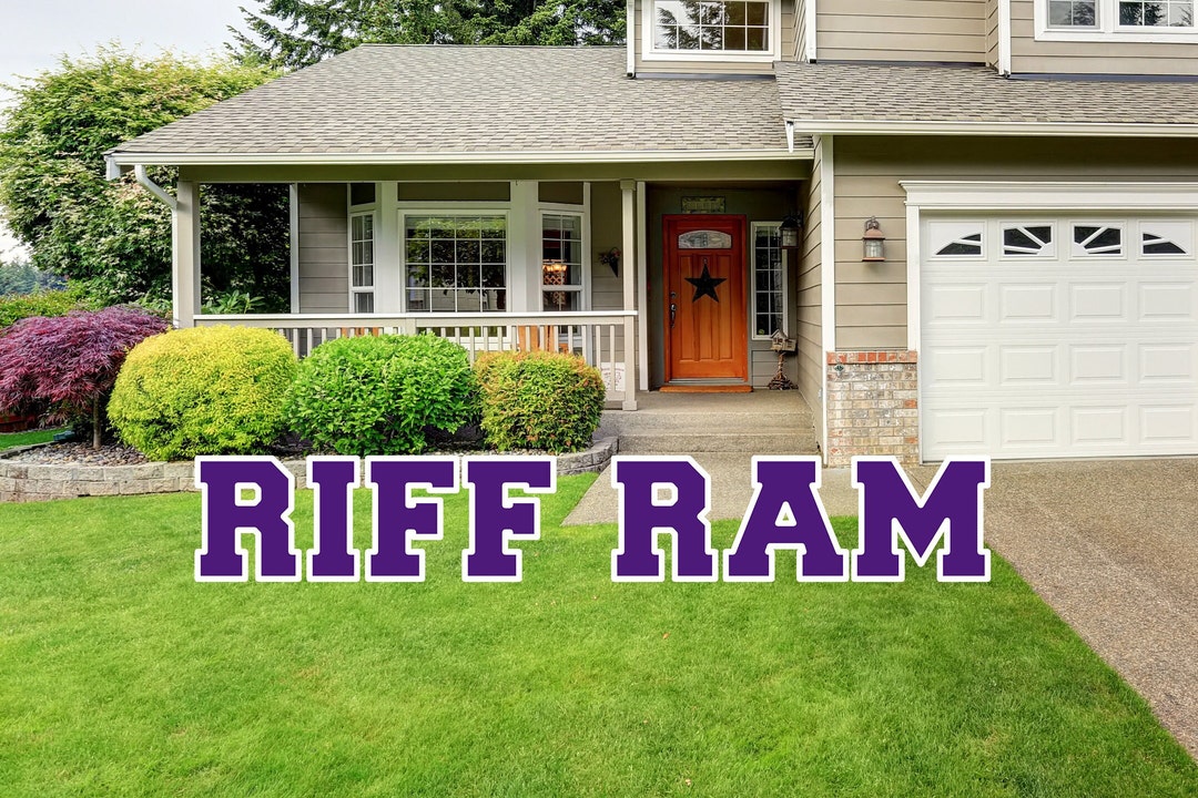 RIFF RAM Yard Letters - TCU Horned Frogs - Football Yard Card - Game ...