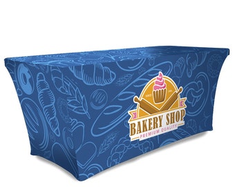 Full Color Trade Show Polyester Custom Tablecloth for Event, Craft Fair ...