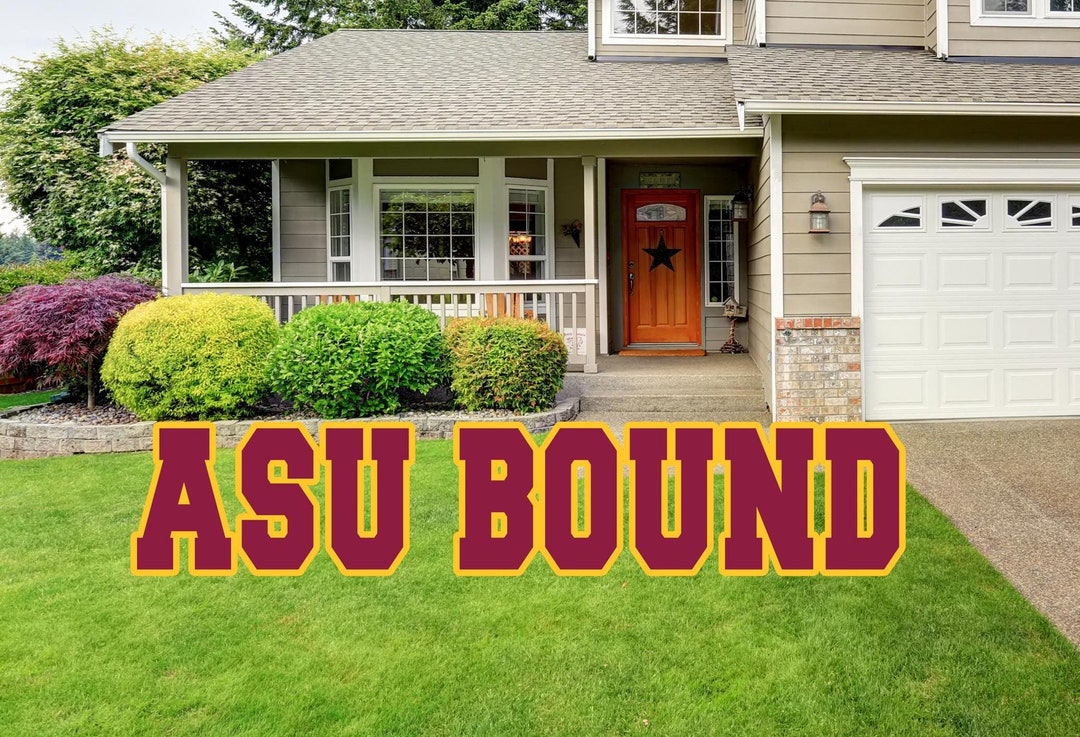 ASU BOUND Yard Letters Arizona State Sun Devisl College Acceptance ...