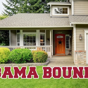 BAMA BOUND YARD Letters - Alabama Crimson Tide - Football Yard Card ...