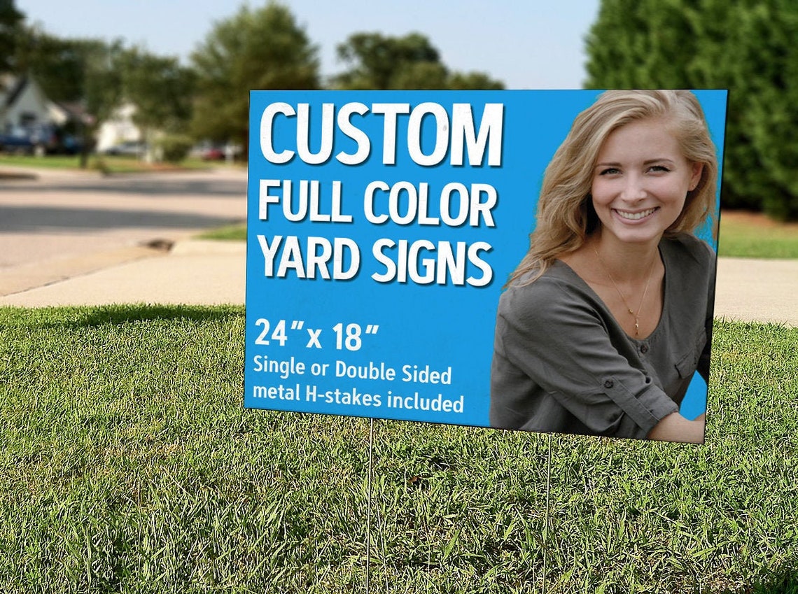 CUSTOM YARD SIGN - Lawn Sign - Outdoor Uv Printed Weatherproof With ...