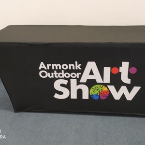 Full Color Trade Show Table Throw, Custom Stretch Tablecloth for Event ...