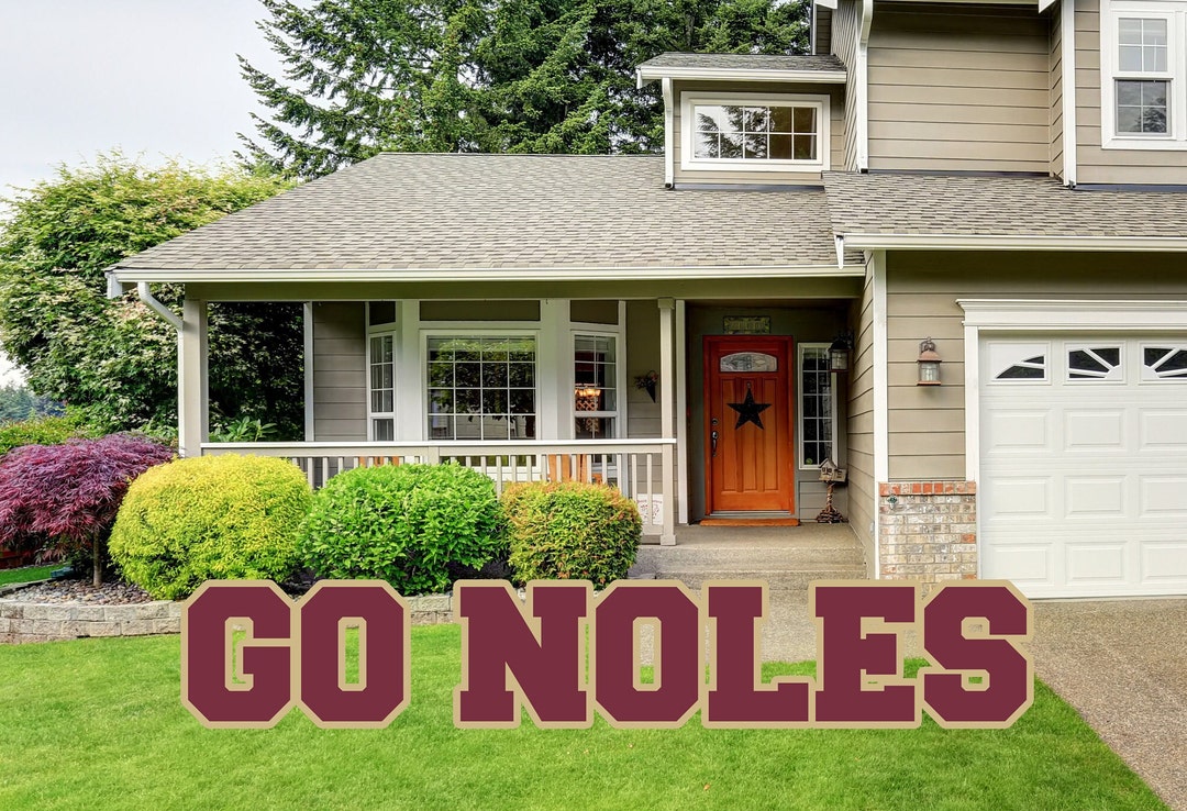 GO NOLES Letters - Florida State Seminoles - Football Yard Card - Game ...