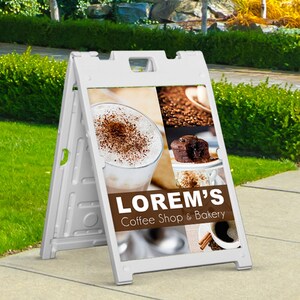 White Deluxe Signicade, A-frame Display, Promotional Sign, Business ...