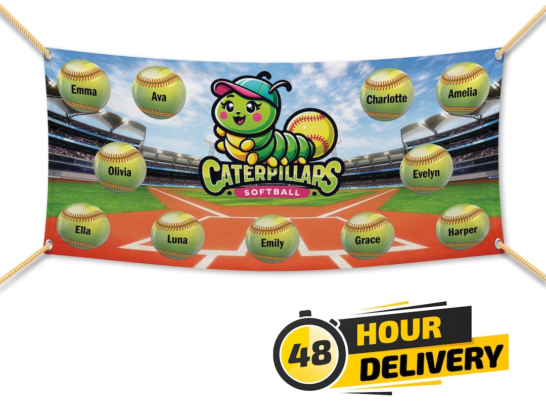 SOFTBALL TEAM BANNER - Baseball Team Banner - T-ball Team Banner ...