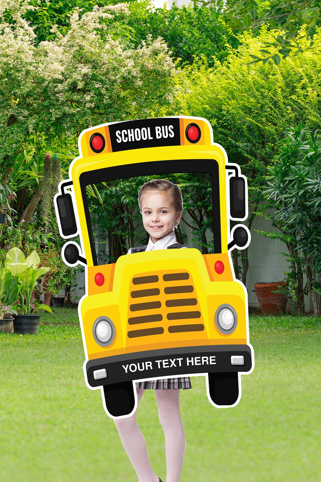 Personalized School Bus Photo Selfie Frame, Back to School Selfie Frame ...