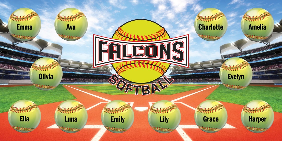 SOFTBALL TEAM BANNER Baseball Team Banner T-ball Team Banner Little ...