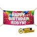 BIRTHDAY BANNER PERSONALIZED Birthday Vinyl Banners - Etsy