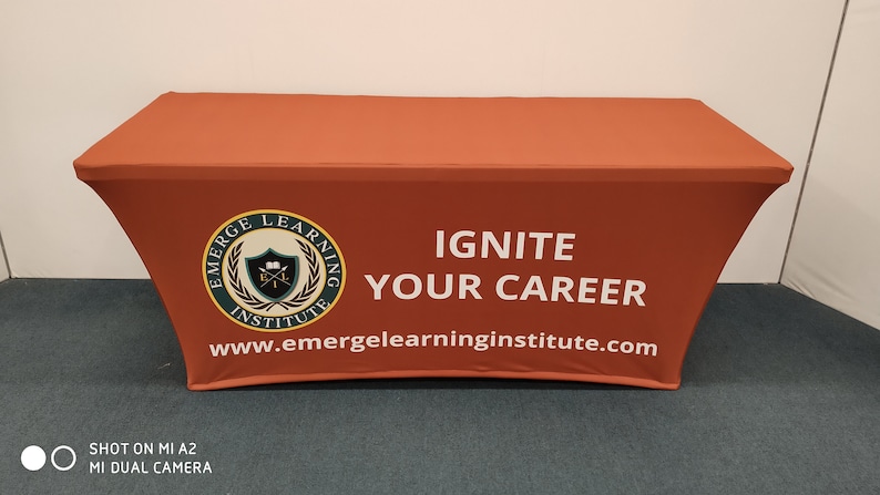 Full Color Trade Show Table Throw, Custom Stretch Tablecloth for Event, Craft Fair, Table Cloth ...
