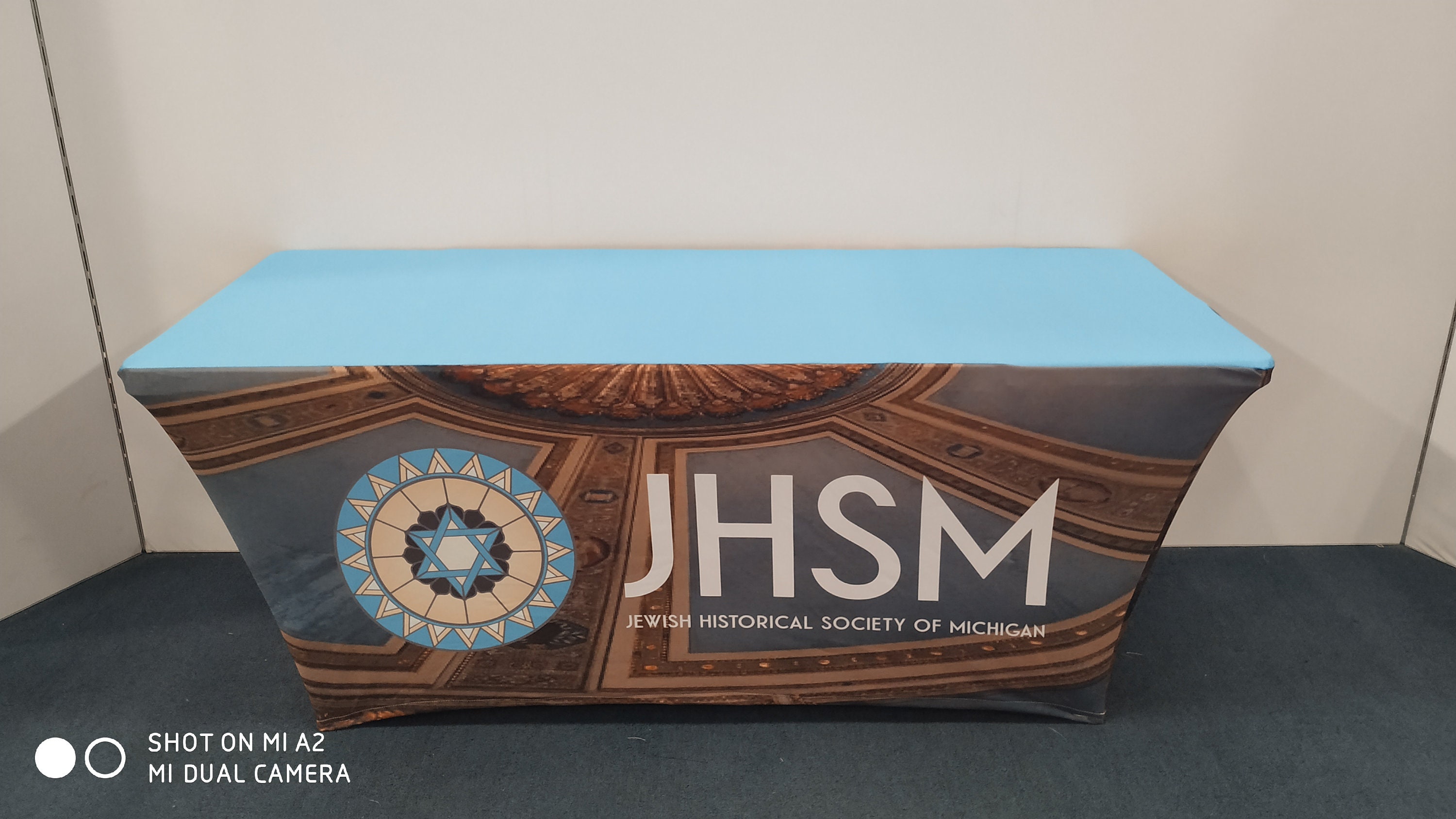Full Color Trade Show Table Throw, Custom Stretch Tablecloth for Event ...