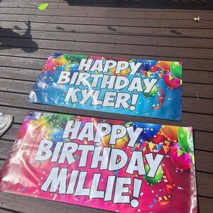 BIRTHDAY BANNER - PERSONALIZED Birthday Vinyl Banners - Weather Proof ...