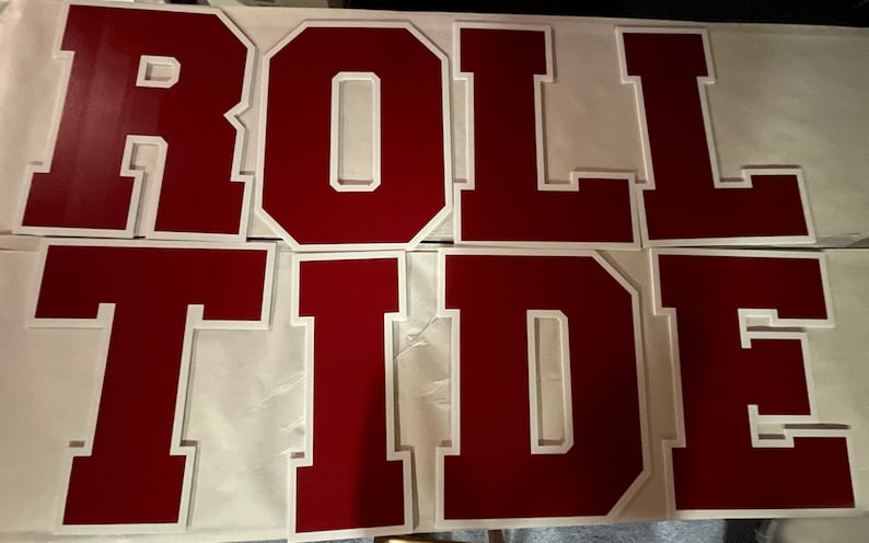 ROLL TIDE YARD Letters Alabama Crimson Tide Football Yard - Etsy