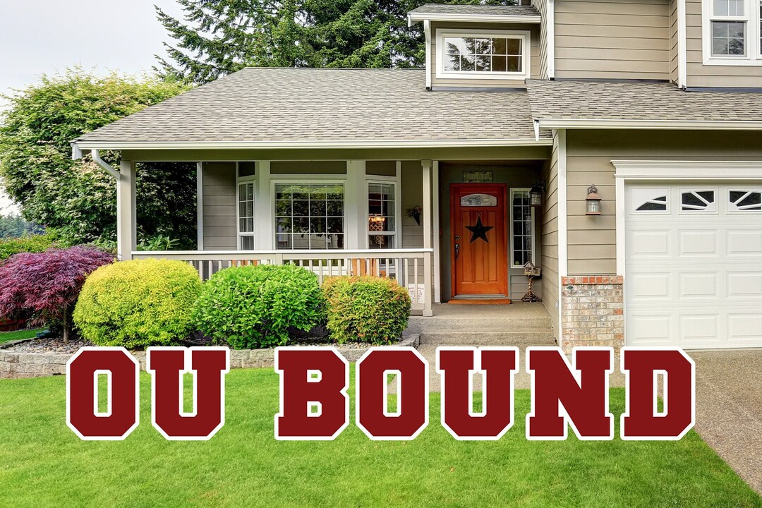 OU BOUND Yard Letters - Oklahoma Sooners - College Acceptance - College ...