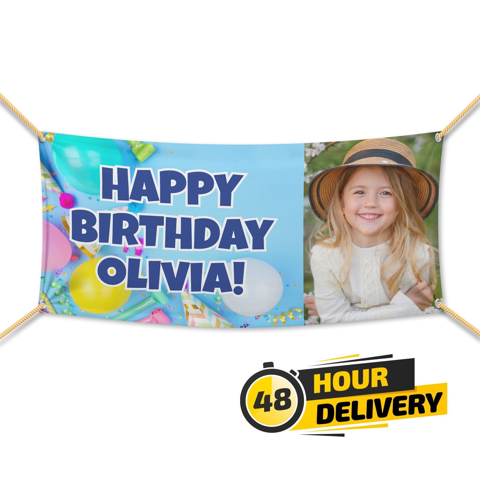 BIRTHDAY BANNER PERSONALIZED Birthday Vinyl Banners - Etsy