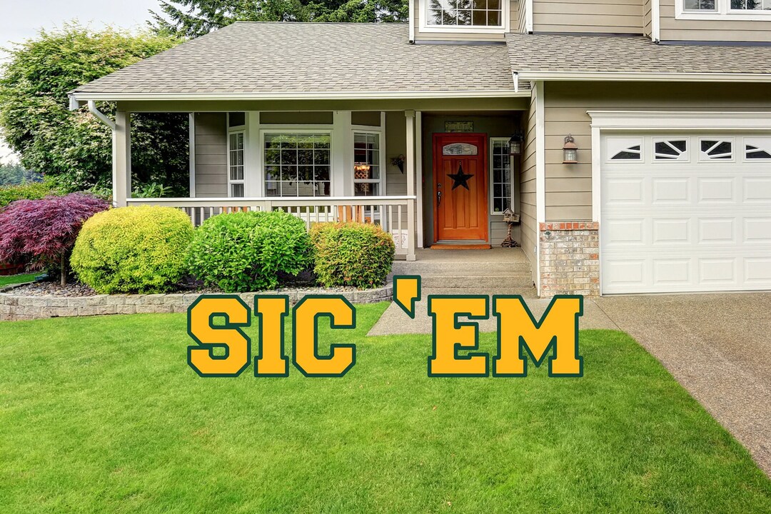 SIC 'EM Yard Letters - Baylor University Bears - Football Yard Card ...