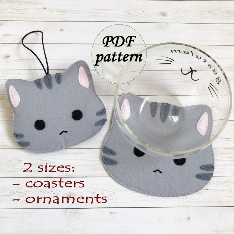 Felt Cat Ornament Pattern - Etsy