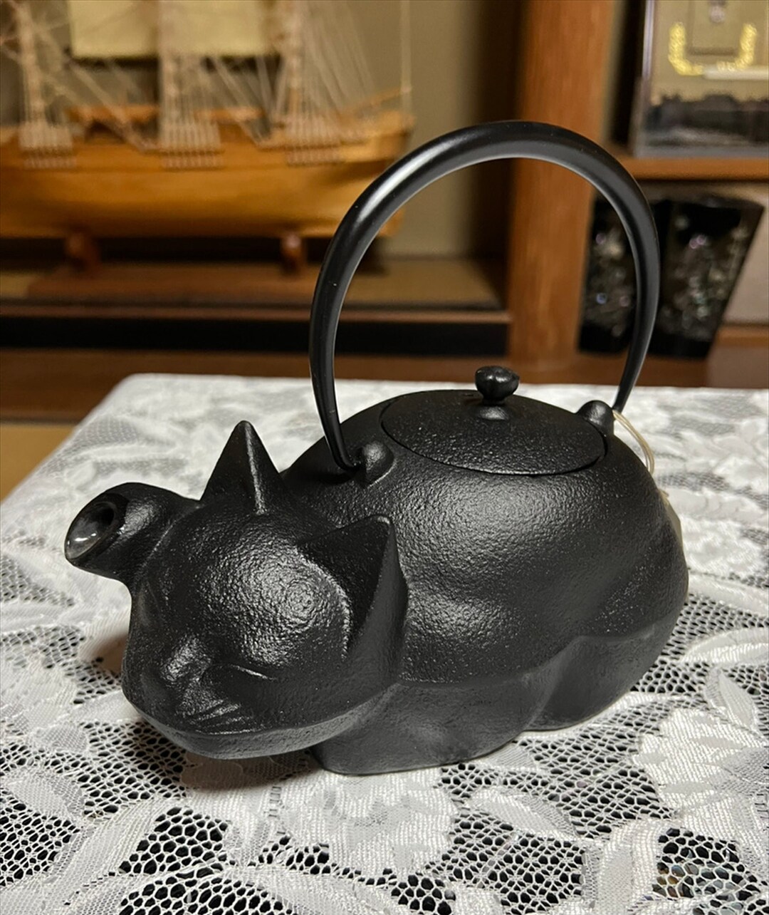 Japanese Cast Iron Teapot Kettle Nambu Nanbu Tekki Tetsubin Kyusu Cat Kitty,japanese Art,kawaii ...
