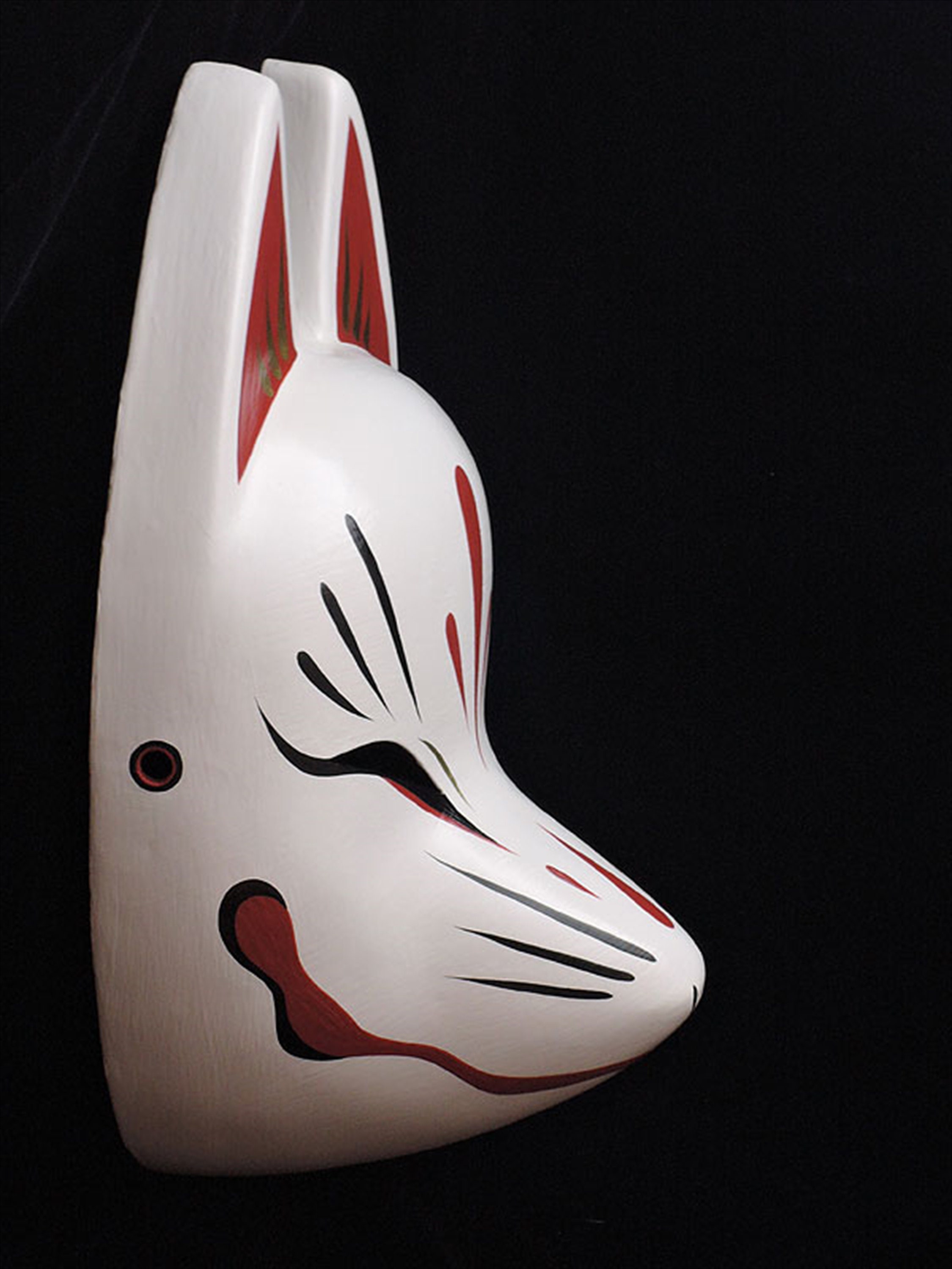 White Full Face Fox Mask Kitsune Kitsune Hand Made Painted - Etsy