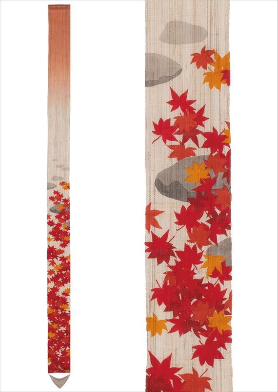 100 Linen Long and Narrow Japanese Art Modern Tapestry Japan - Etsy