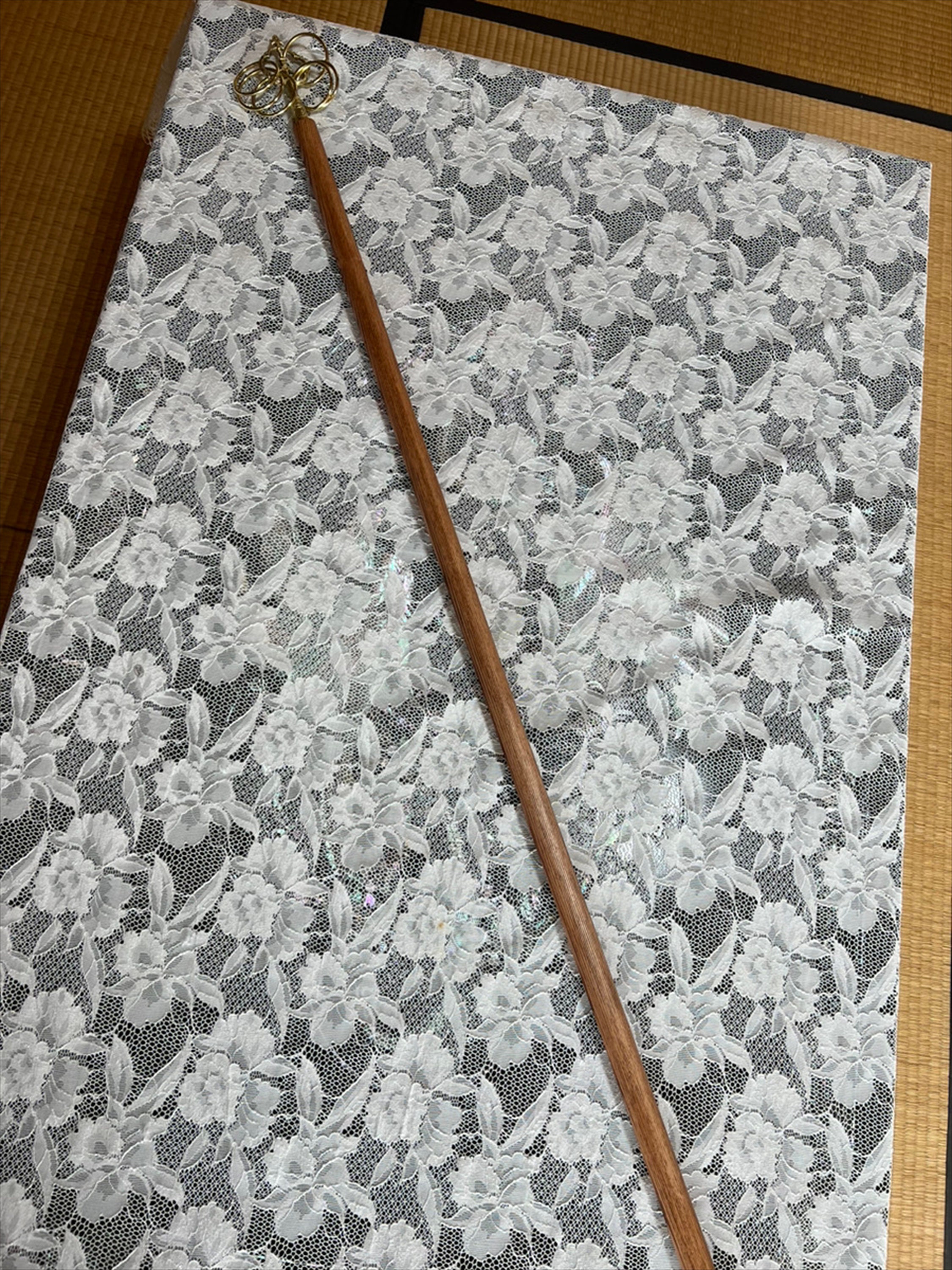 Long Buddhist Stick Monk Staff Khakkhara Japanese Traditional SHAKUJO 150cm 59inch Size Japanese ...